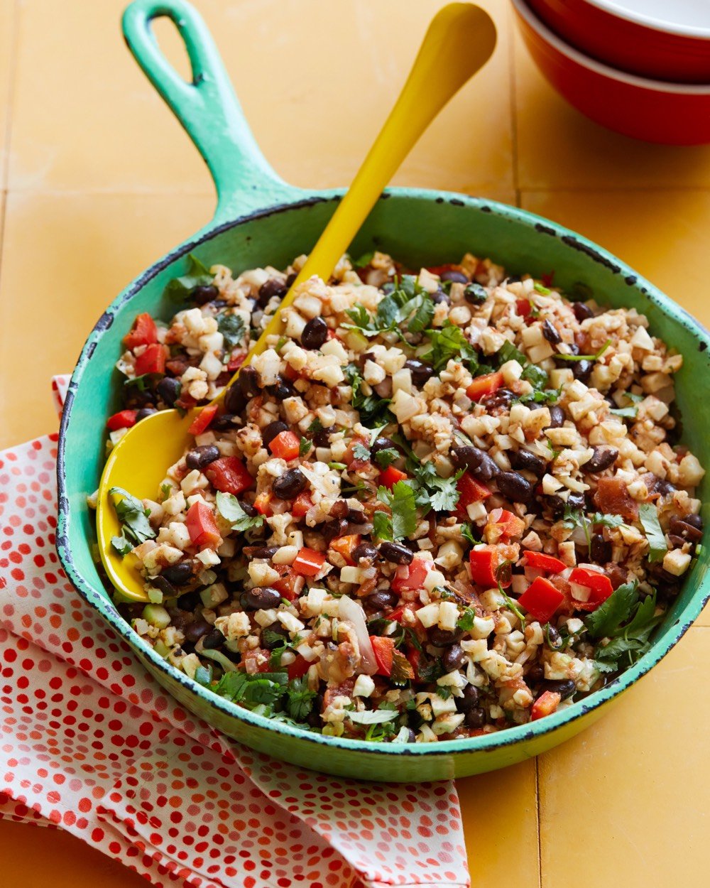California Style Cauliflower Rice and Beans - Weelicious
